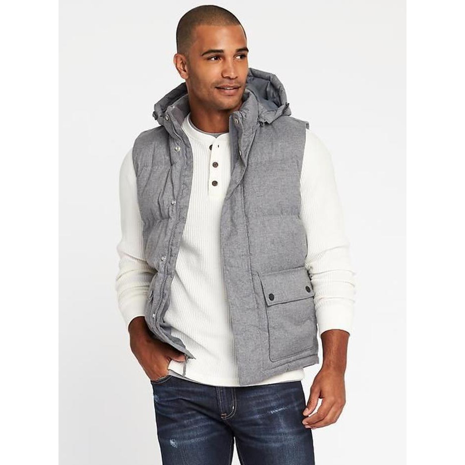 Jual Rompi Old Navy Detachable Hood Frost Free Puffer Vest Grey ...