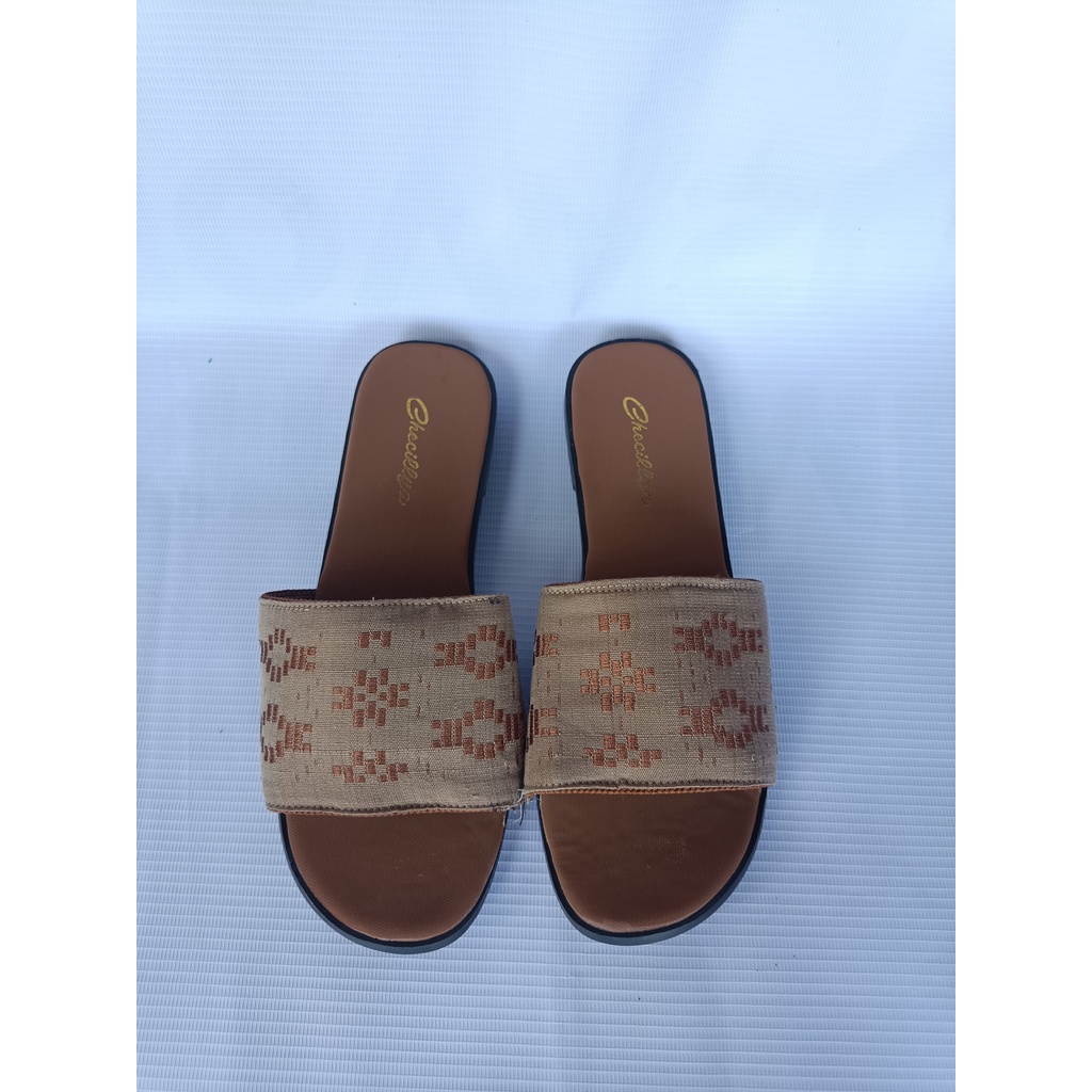 Jual Sandal Wanita dengan Kain Tenun Songket Aceh | Collaboration ...