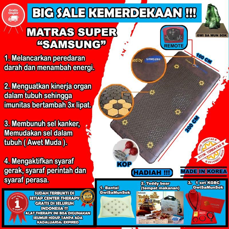 Jual ALAS TIDUR KESEHATAN MATRAS SUPER SAMSUNG Gwisamunsok JM terapy ...