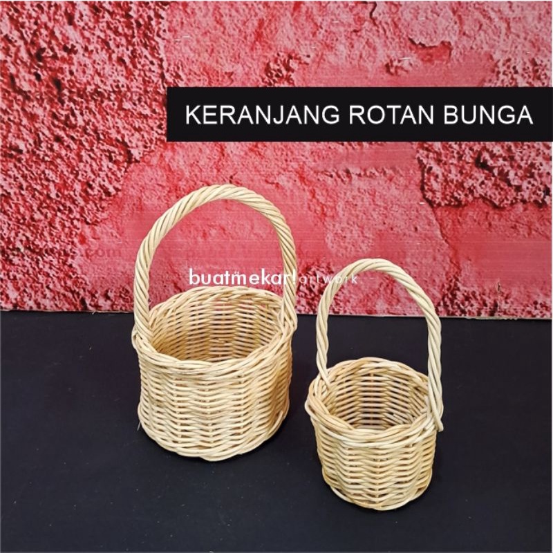 Jual KERANJANG ROTAN BUNGA keranjang rotan mini hantaran | Shopee Indonesia