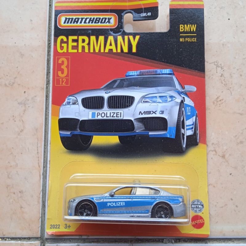 Jual Matchbox Germany BMW M5 Police / Polizei / Polisi Abu Biru [Grey ...
