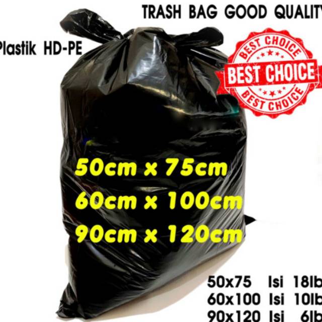 Jual Kantong Plastik Sampah Trash Bag HD-PE Hitam 3 size | Shopee Indonesia
