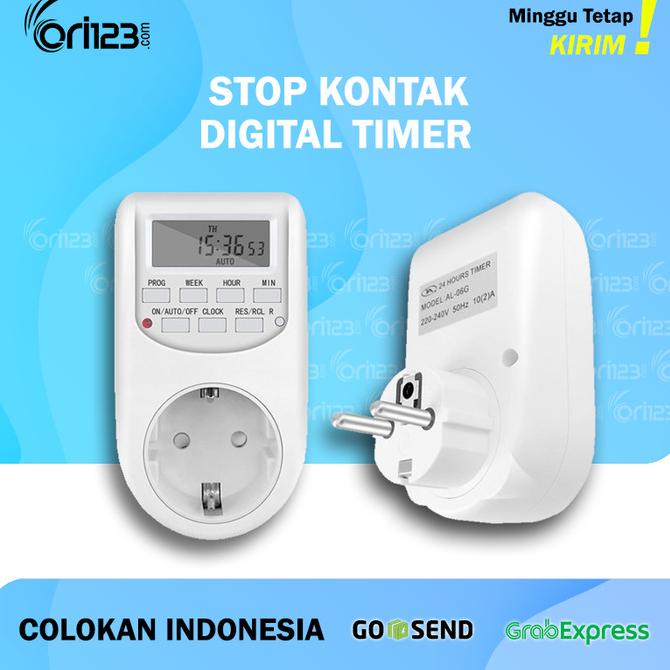 Jual JUAL MURAH Stop Kontak Listrik Digital Timer Switch Weekly AL-06G | Shopee Indonesia