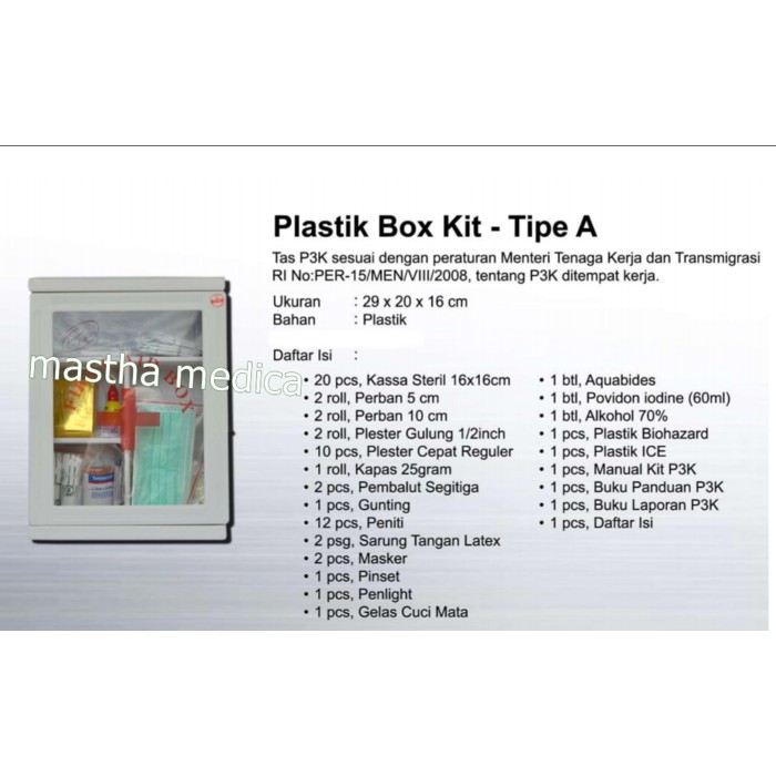 Jual Kotak P3K+Isi Lengkap Dinding Tembok Plastik Box Kit Tipe A 4Life | Shopee Indonesia