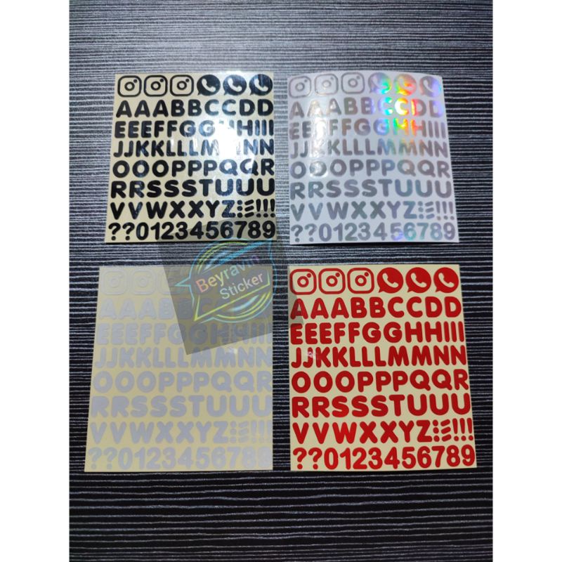 Jual STICKER ABJAD HURUF ANGKA CUTTING | Shopee Indonesia