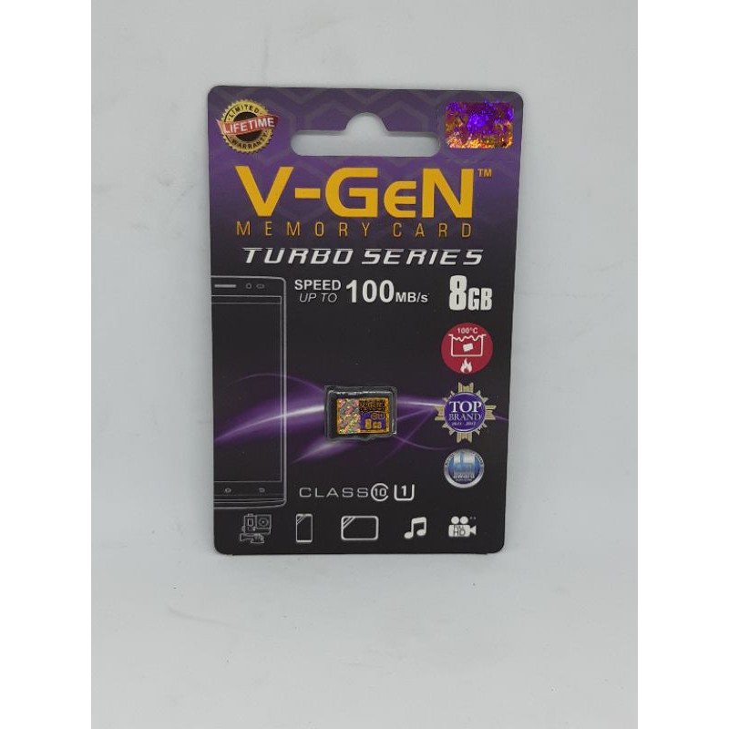 Jual MICRO SD MEMORY CARD VGEN 8GB 16GB 32GB 64GB CLASS 10 TURBO SERIES ...