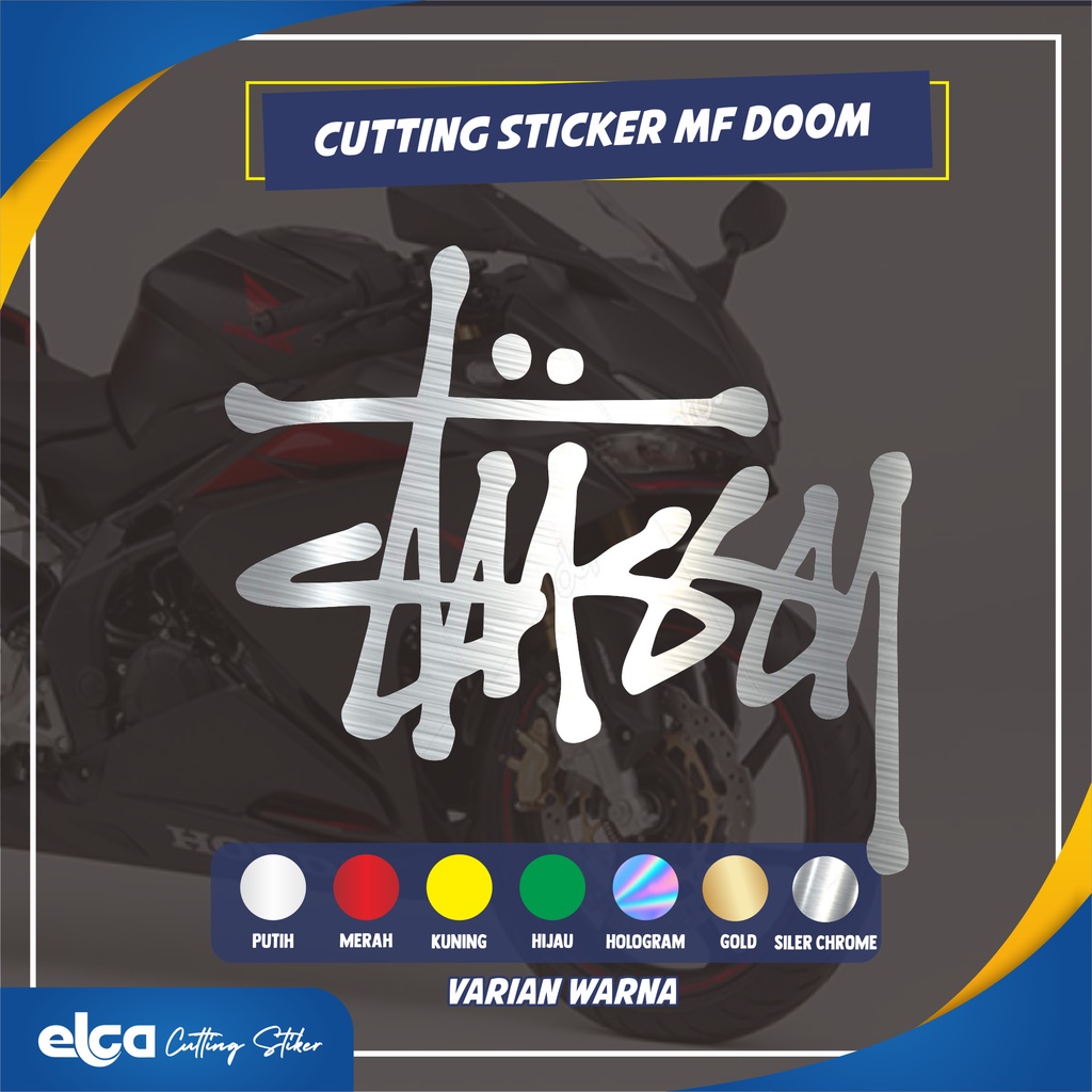 Jual STIKER STUSSY HOLOGRAM DAN WARNA SOLID CUTTING STICKER | Shopee ...