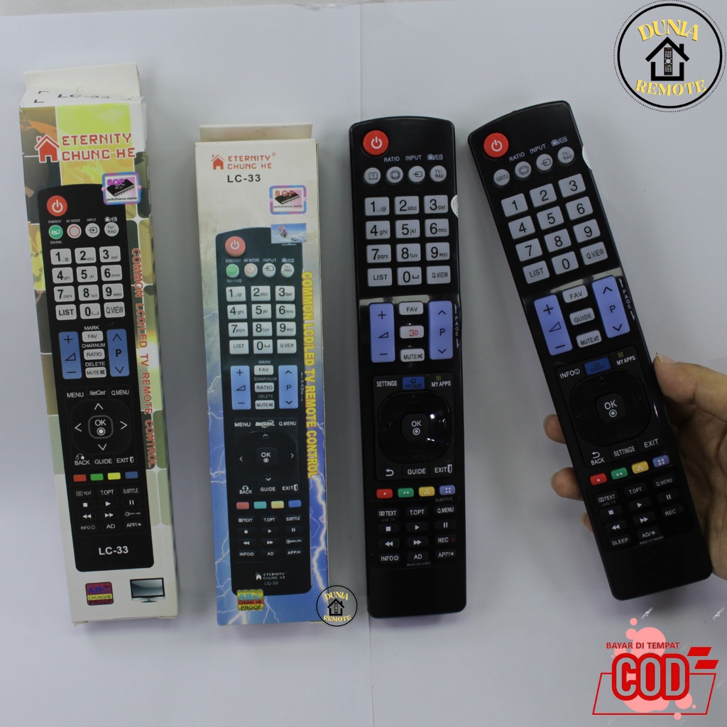 Jual Remot Remote TV LG MULTI LCD LED 3D LC-33 Tanpa setting | Shopee Indonesia