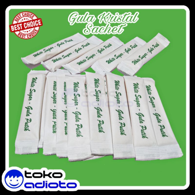 Jual MURAH Gula Sachet Putih Kristal 125pcs / Gula Pasir Kristal / Gula ...