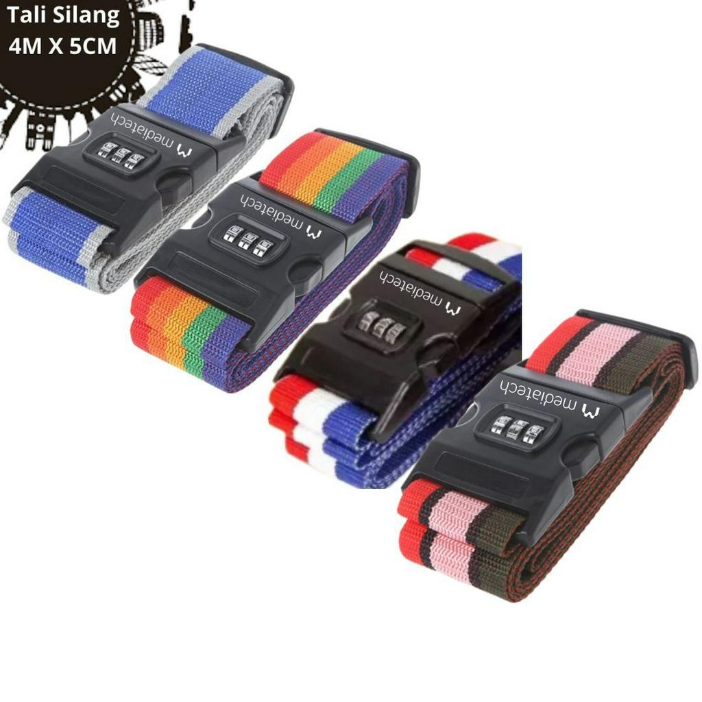 Jual Mediatech Tali Koper Rainbow Luggage Strap Sabuk Pengaman dengan PIN Angka Travel Kunci X ...