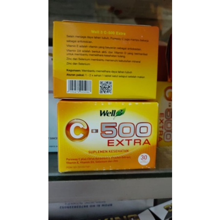 Jual CNI WELL 3 C 500 EKTRA vitamin c isi 30tablet | Shopee Indonesia