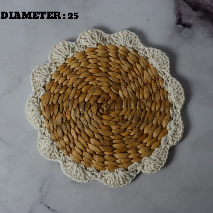 Jual keranjang rotan anyaman, alas rotan aesthetic | Shopee Indonesia