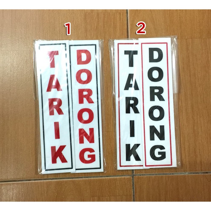 Jual Plang Tanda Tarik Dorong Signage Acrylic Arklirik Kualitas Premium ...