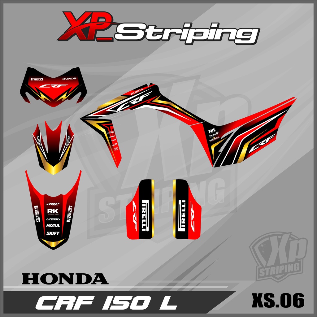 Jual Stiker Striping Lis CRF 150 L - Sticker Striping Variasi Motor CRF ...