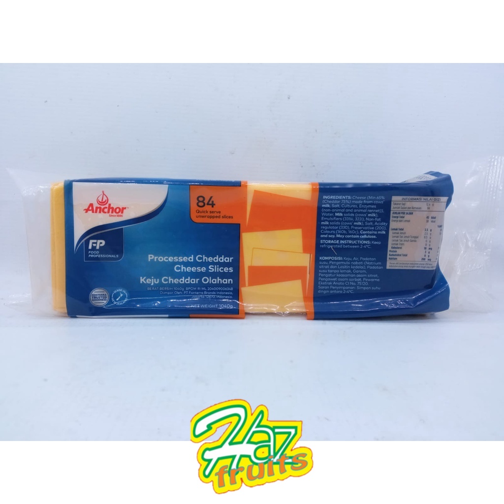 Jual Anchor Slices Coloured I cheese cheddar slice 1040 gram | Shopee ...