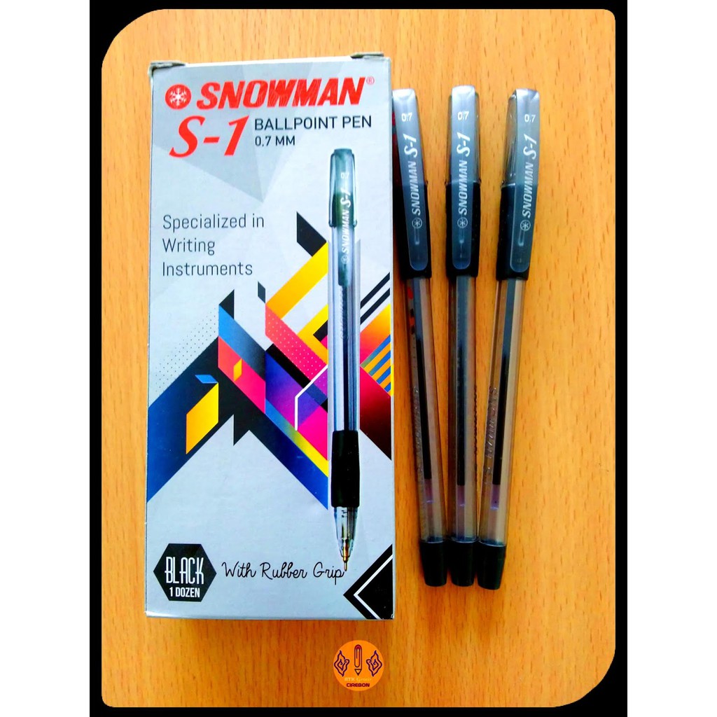 Jual Pulpen Pena Ballpoint Pen Snowman S-1 Hitam 0,7 mm | Shopee Indonesia