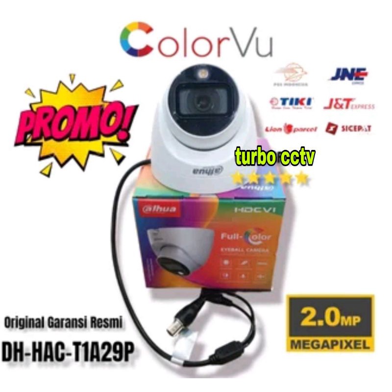 Jual CAMERA CCTV FULL COLOR DAHUA COOPER 2MP DH-HAC-T1A29P INDOOR DAHUA ...