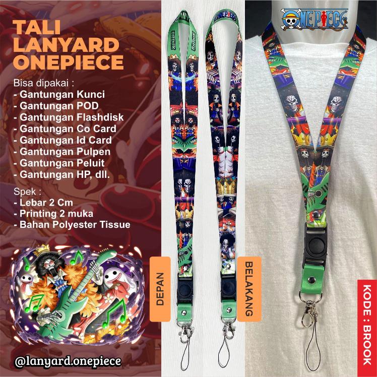 Jual Lanyard One Piece Brook - Bisa untuk Lanyard Pods, Lanyard Id Card ...