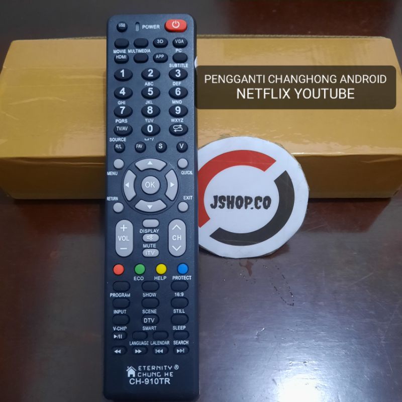 Jual REMOTE/REMOT LCD LED CHANGHONG SMART TV ANDROID NETFLIX YOUTUBE ...
