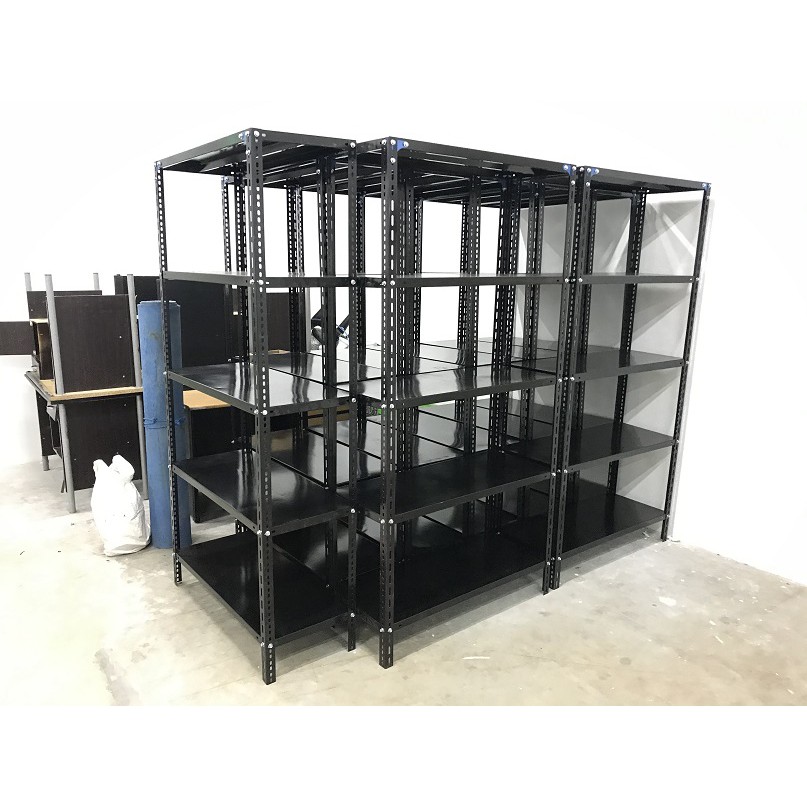 Jual Rak gudang ukuran 40x100x200 5 susun / Rak besi siku ukuran ...