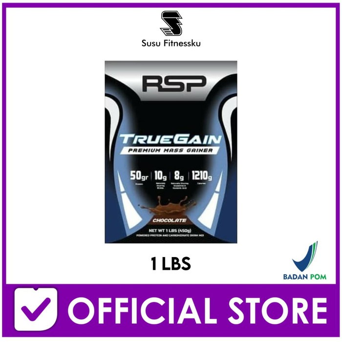 Jual RSP True Gain 1 Lb Mass / Weight Gainer for Serious Bodybuilder ...