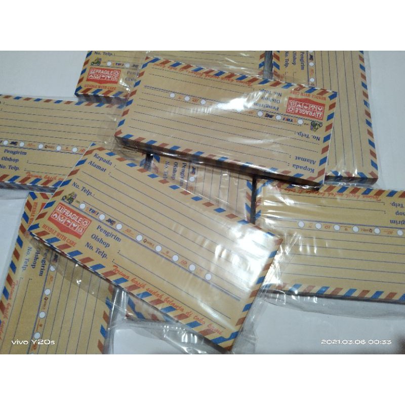 Jual kertas Lebel pengiriman onlen shop/Lebel murah isi 100 lembar ...