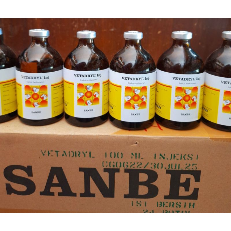 Jual Vetadryl inj 100ml - Injeksi Antihistamin ( mengatasi alergi pada ...