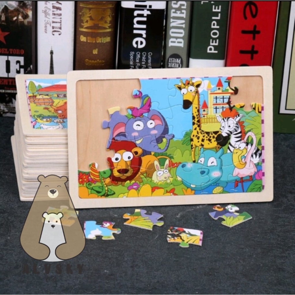 Jual MAINAN EDUKATIF / JIGSAW PUZZLE / PUZZLE KAYU GAMBAR 24 PCS LUCU ...