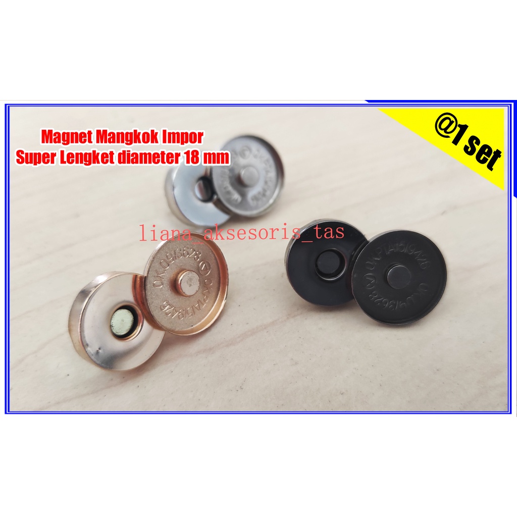 Jual AKSESORIS TAS RAJUT (isi 1 biji) MAGNET MANGKOK 18mm - MAGNET TAS ...