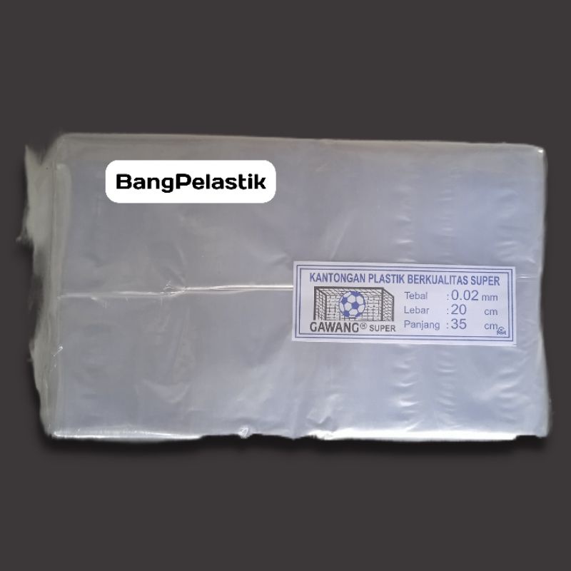 Jual Plastik PP Bening 02×20×35 Kantong Plastik Cap Gawang Plastik Packing Plastik Kiloan ...