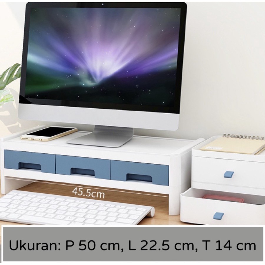 Jual RAK MONITOR COMPUTER KOMPUTER RAK MEJA LACI SUSUN PLASTIK RAK MAKE ...