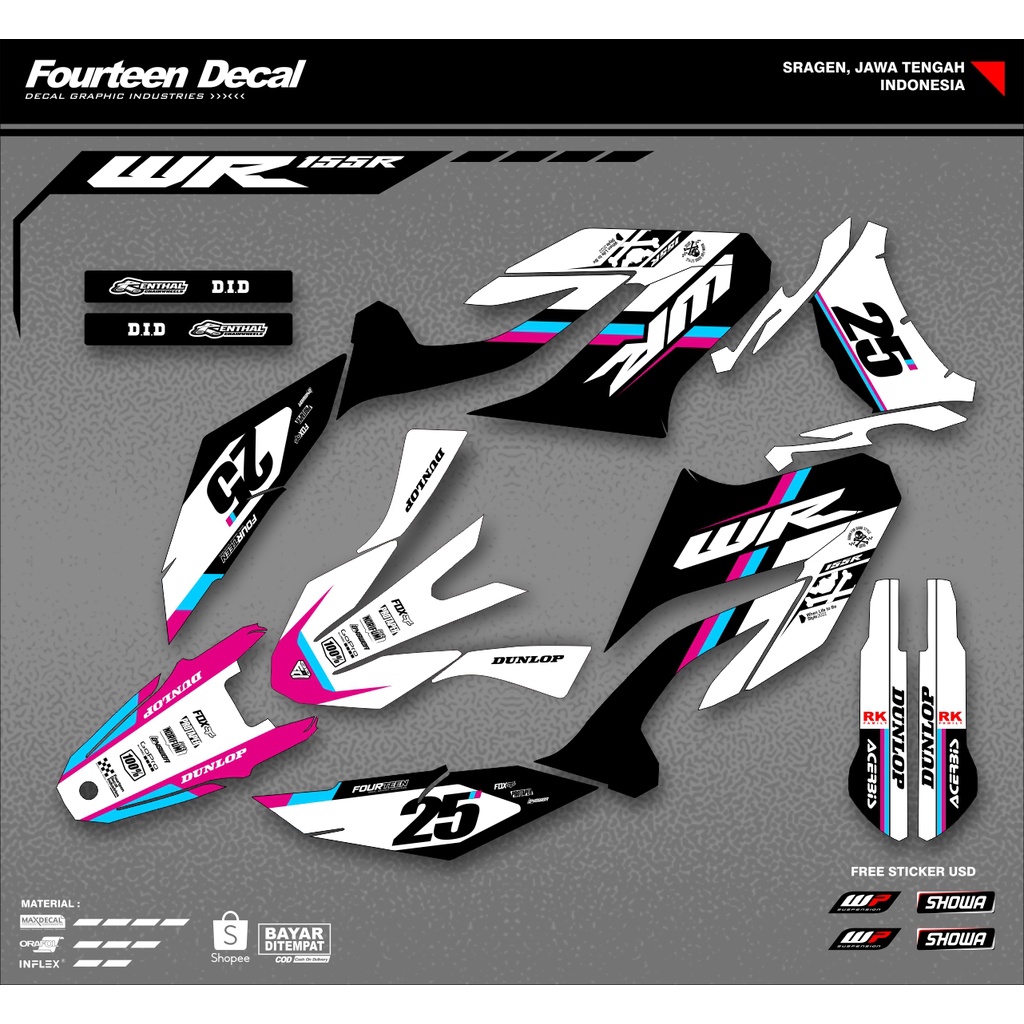 Jual DECAL WR 155 - stiker dekal motor yamaha wr 155 33 | Shopee Indonesia