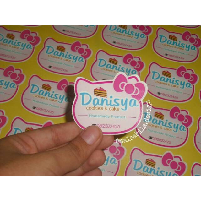 Jual Stiker produk/ label kemasan / label merek 5x5 cutting bebas ...