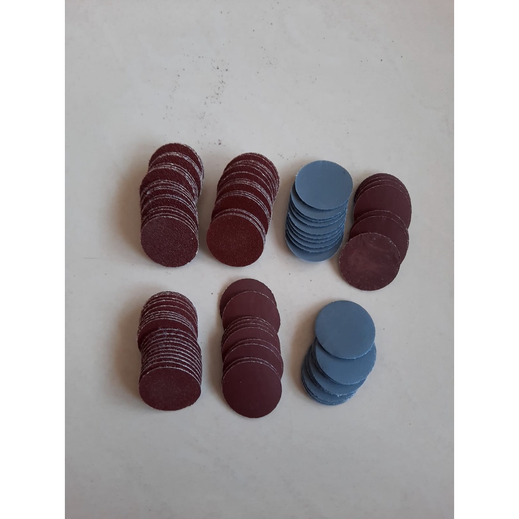 Jual mini sander disc 1 inch / amplas bulat set 100pcs 2.5cm amplas bor ...