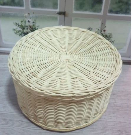 Jual keranjang rotan bulat tutup | Shopee Indonesia