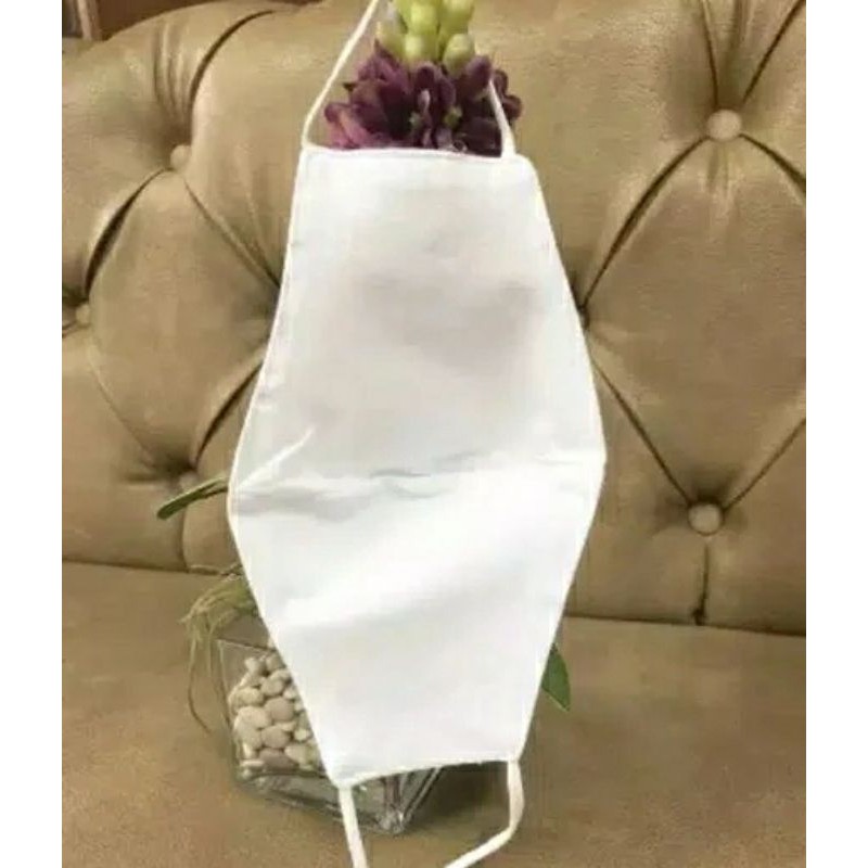 Jual Masker 2ply earlop model sritex / masker putih polos / masker buat ...