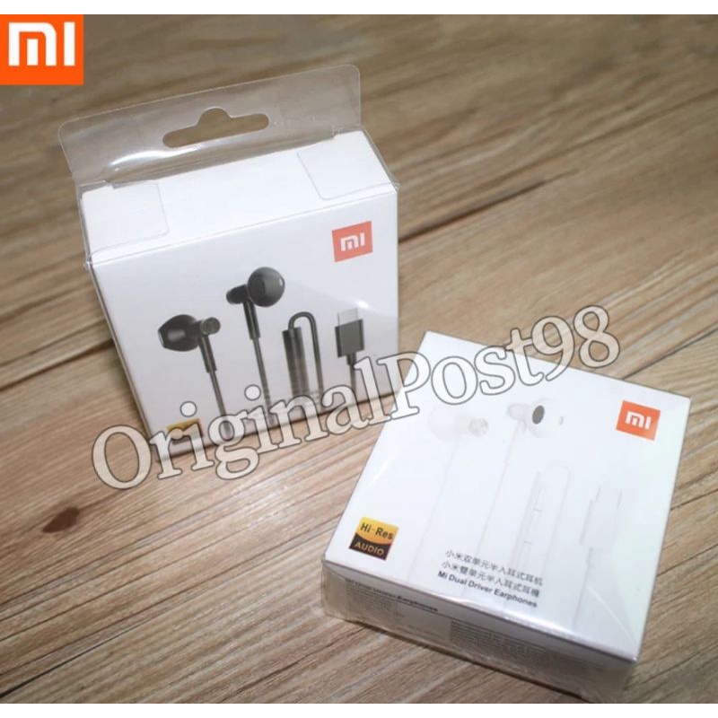 Jual Xiaomi Earphone Dual Driver Headset Handsfree Xiaomi Mi6 Mi8 Mi9 ...