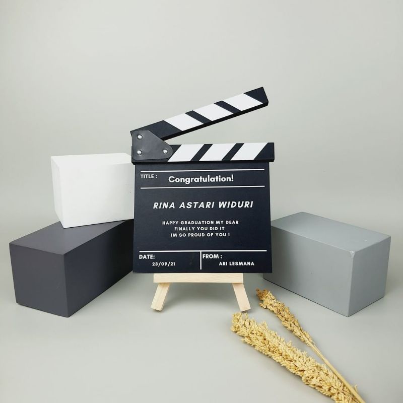 Jual Woopower Clapper Board hadiah kado gift custom ulang tahun wisuda ...