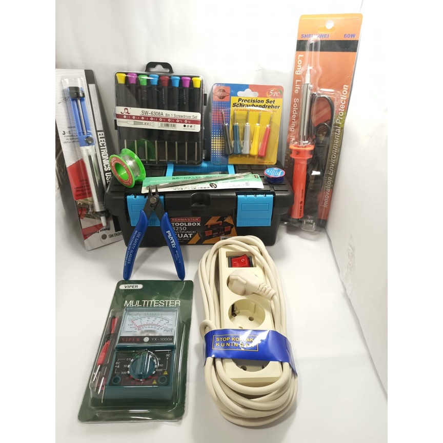 Jual Alat Patri Solder Listrik Set timah SOLDER Lampu Indikator 60W ...