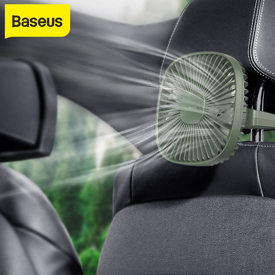 Jual Baseus Car Fan Car Back Seat Fan Auto Cooling Fan 360 Degree ...