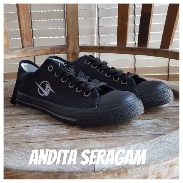 Jual Sepatu Dallas Campus LC (pendek) All Black Sepatu Sekolah/Pramuka ...