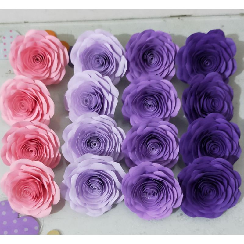 Jual 5 cm bunga mawar kertas paper flower artificial | Shopee Indonesia