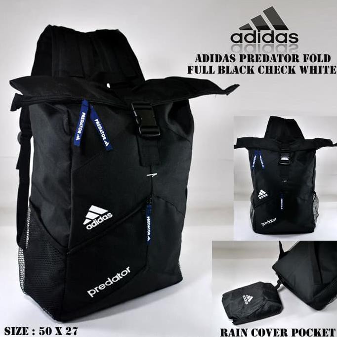 Jual TAS RANSEL ADIDAS PREDATOR FOLD FULL HITAM LIS PUTIH DIJAMIN KEREN ...