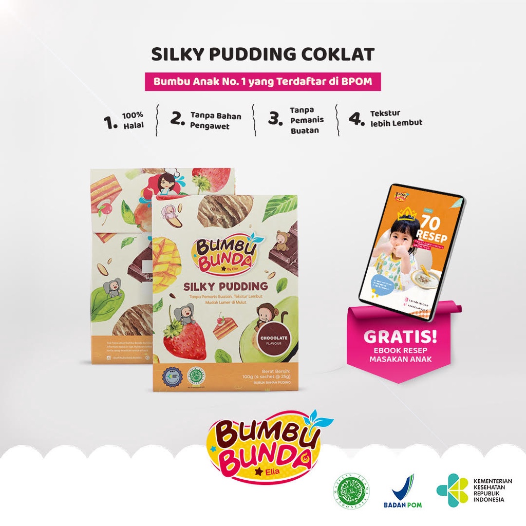 Jual [BUY 1 GET 1 PROMO] Bumbu Bunda Silky Pudding / Snack Bayi ...