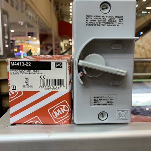 Jual PERTUKANGAN PERLENGKAPAN LISTRIK SAKLAR ISOLATOR SWITCH 2P 32A MK M4417 / 2 P POLE 32A ...