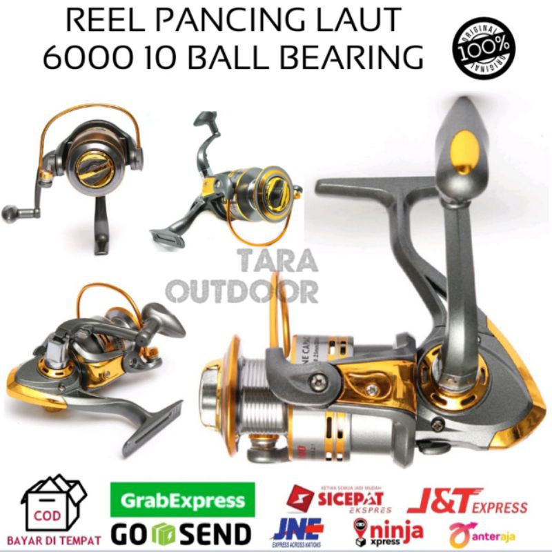 Jual Reel pancing bagan laut 6000 10 ball bearing | Shopee Indonesia