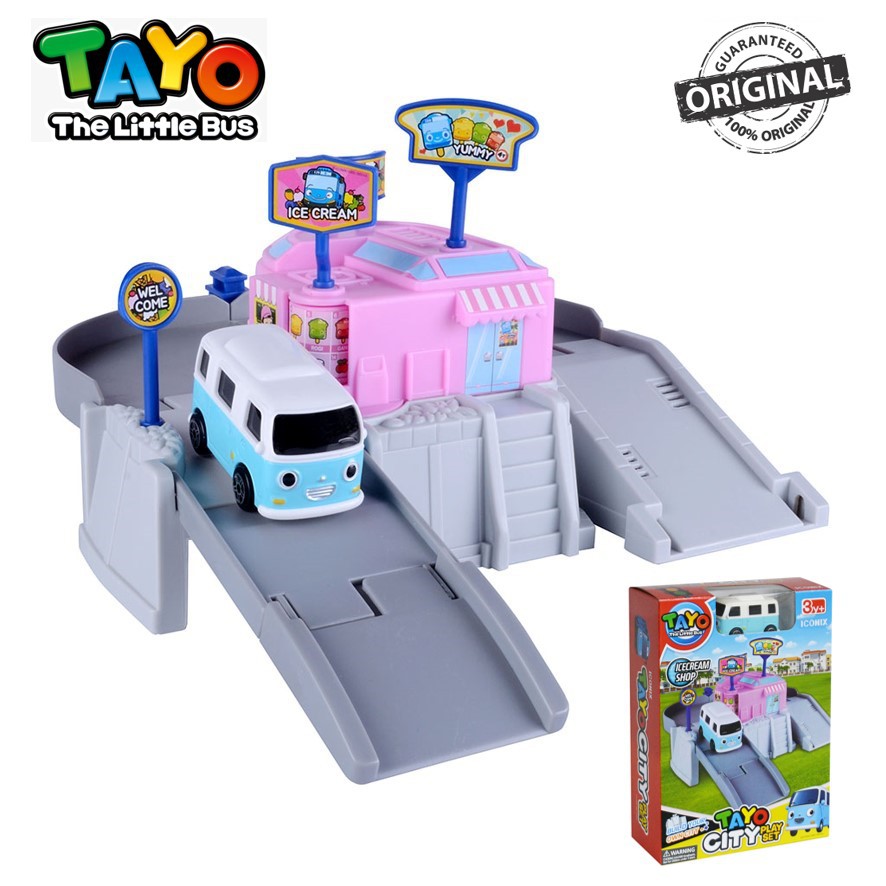 Jual Original Tayo The Little Bus Tayo City Ice Cream Shop Playset ...