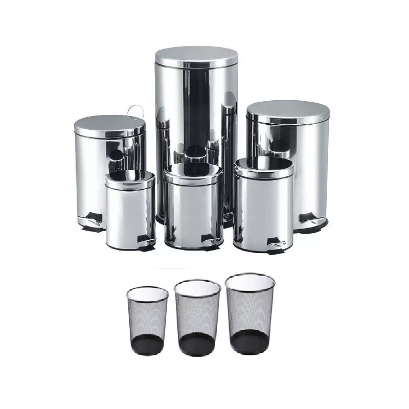 Jual DHW Tempat Sampah Injak Stainless Steel, Trash Bin Kawat Bulat ...