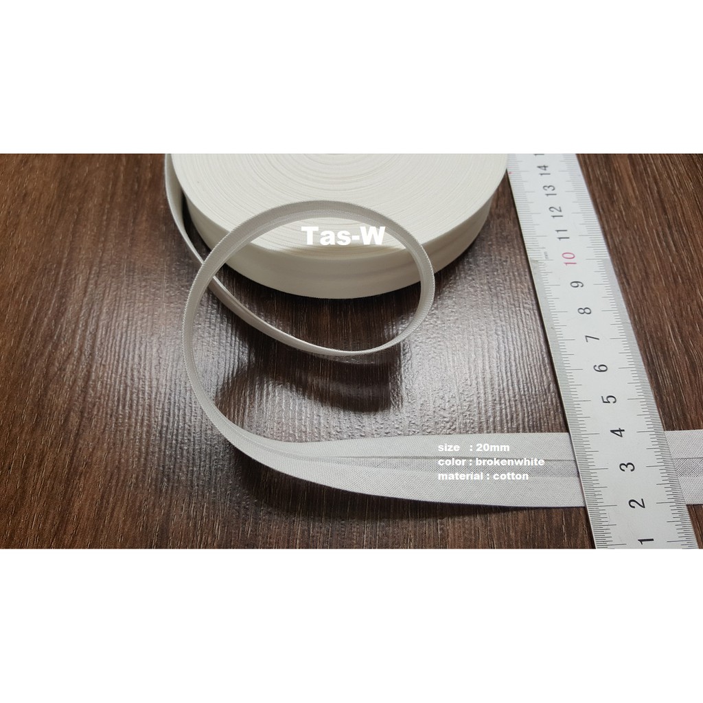 Jual Bias tape/bisban dari katun ukuran lebar 20mm | Shopee Indonesia