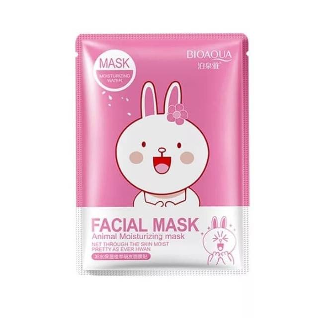 Jual BIOAQUA MASKER TISSUE ANIMAL/RABBIT PINK | Shopee Indonesia